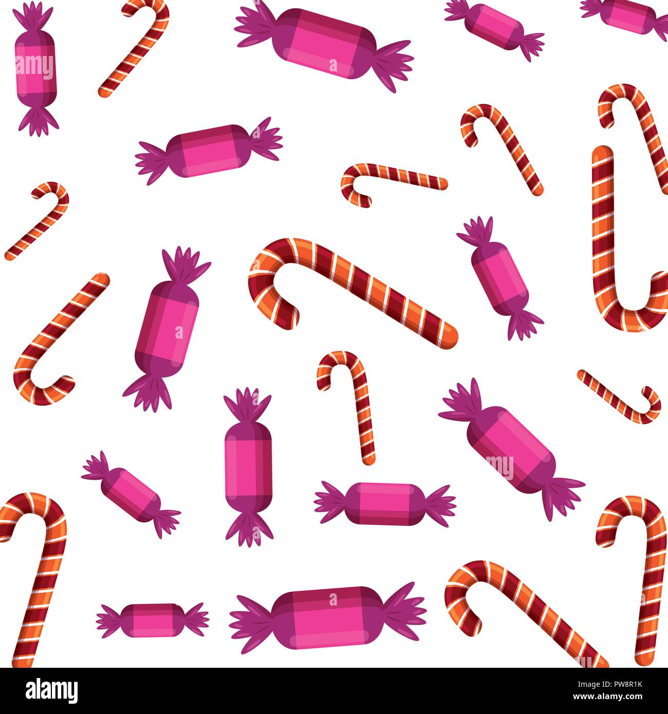 sweet candies set and canes pattern Stock Vector Image & Art - Alamy
