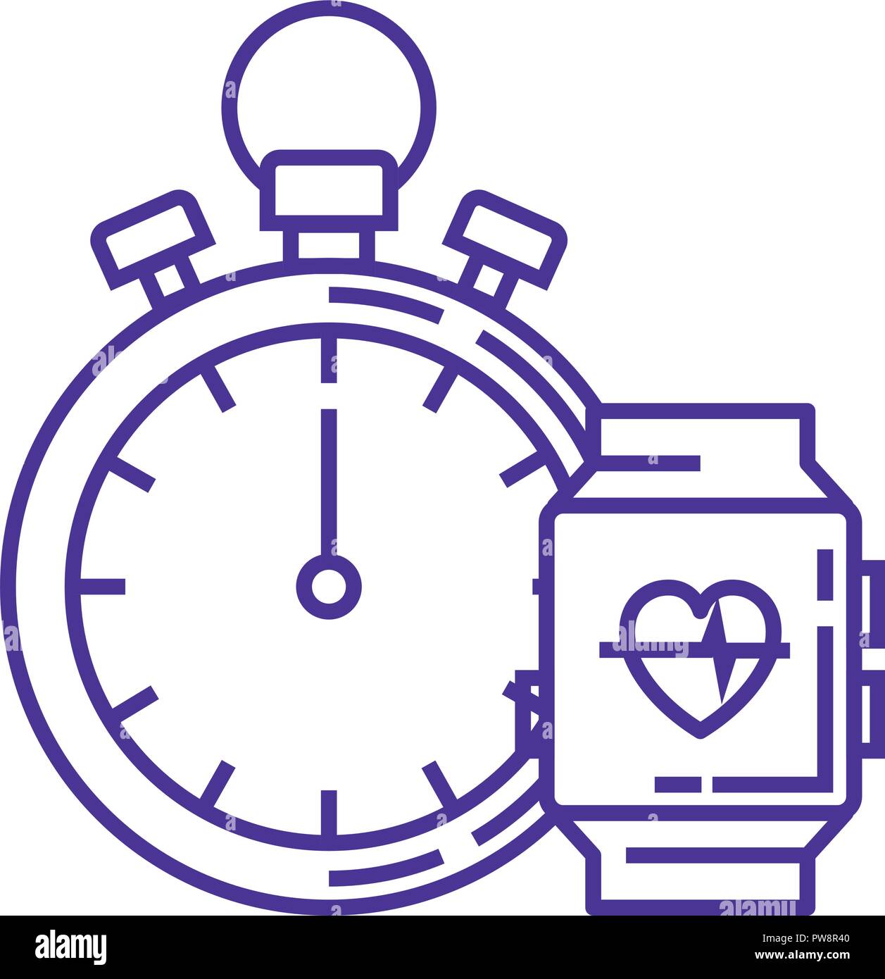 chronometer timer with smartwatch Stock Vector Image & Art - Alamy