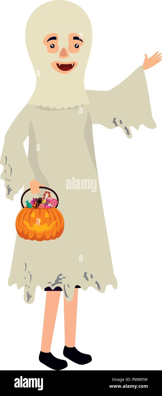 ghost halloween costume character Stock Vector Image & Art - Alamy