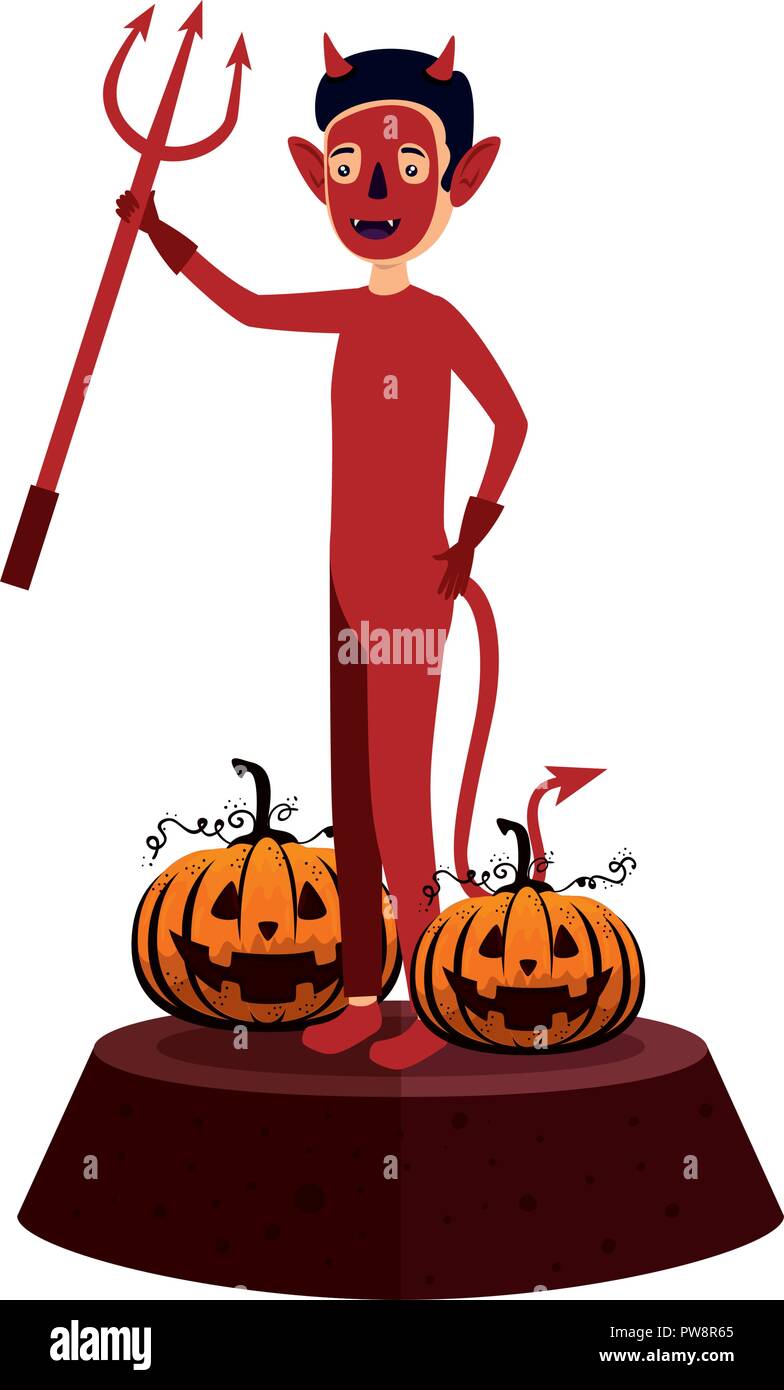 devil halloween costume character Stock Vector Image & Art - Alamy