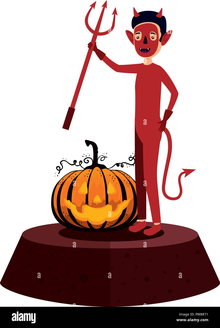 devil halloween costume character Stock Vector Image & Art - Alamy