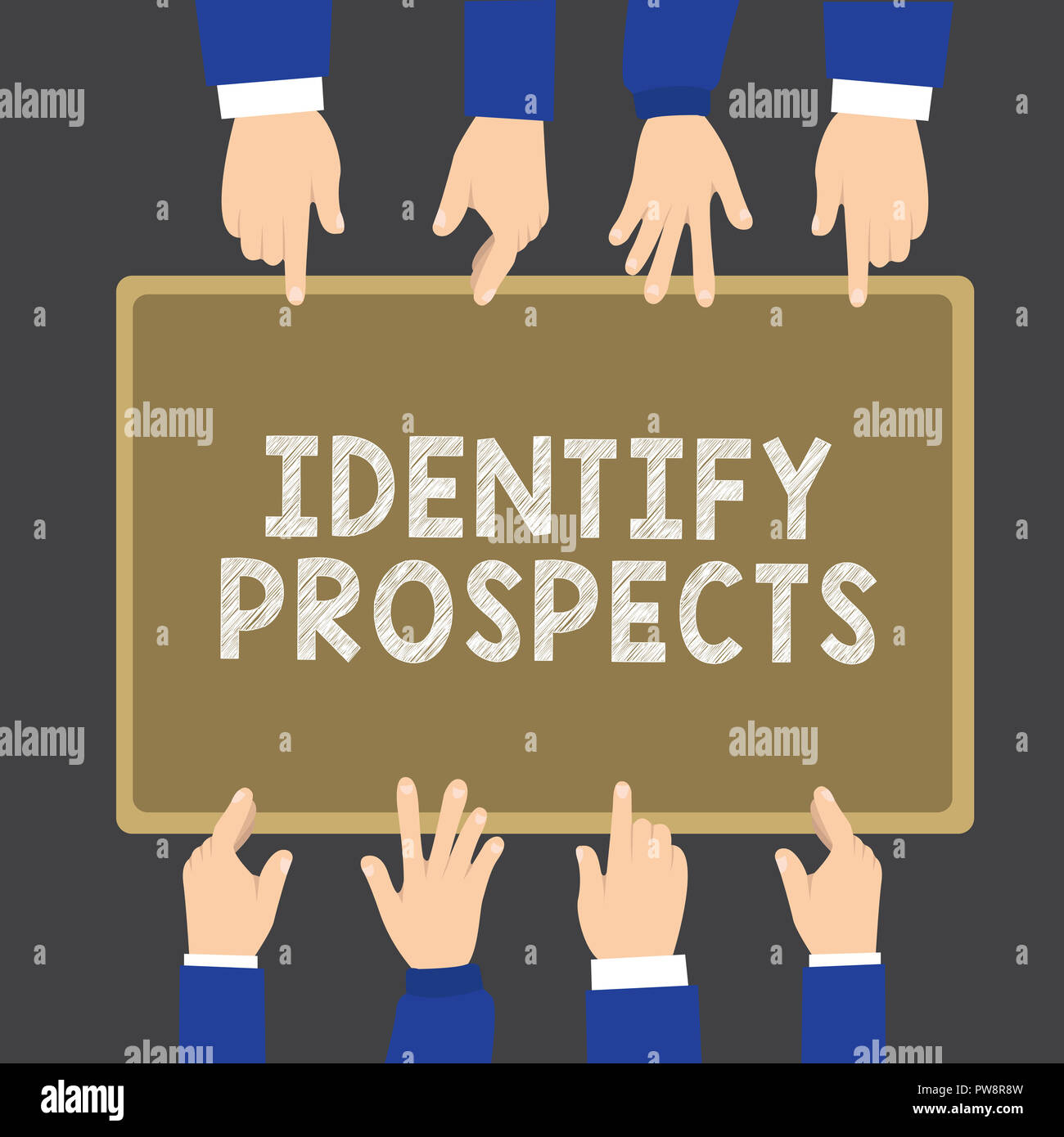 Writing note showing Identify Prospects. Business photo showcasing ...