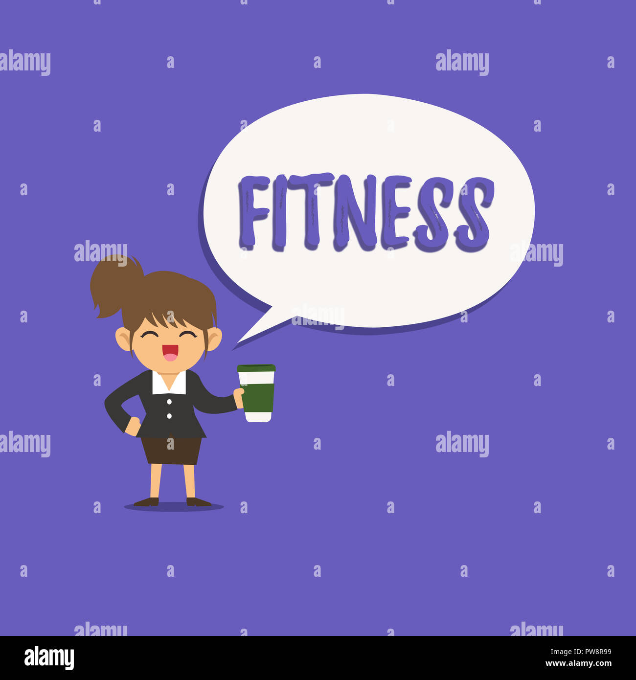 Text sign showing Fitness. Conceptual photo Condition physically fit ...