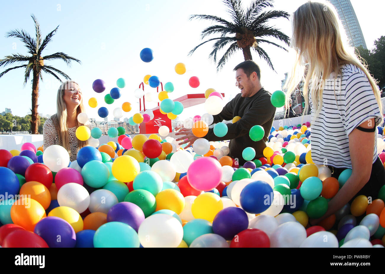 Tom Daley makes a splash in a giant outdoor ball-pit on London’s ...