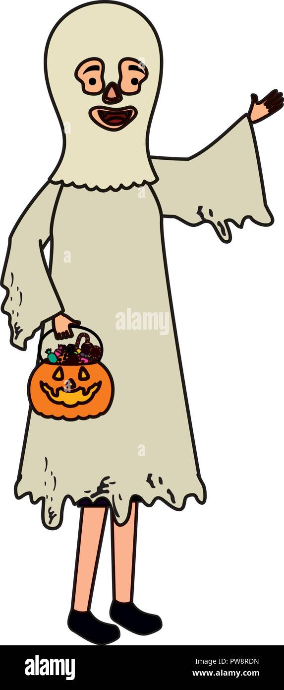 ghost halloween costume character Stock Vector Image & Art - Alamy