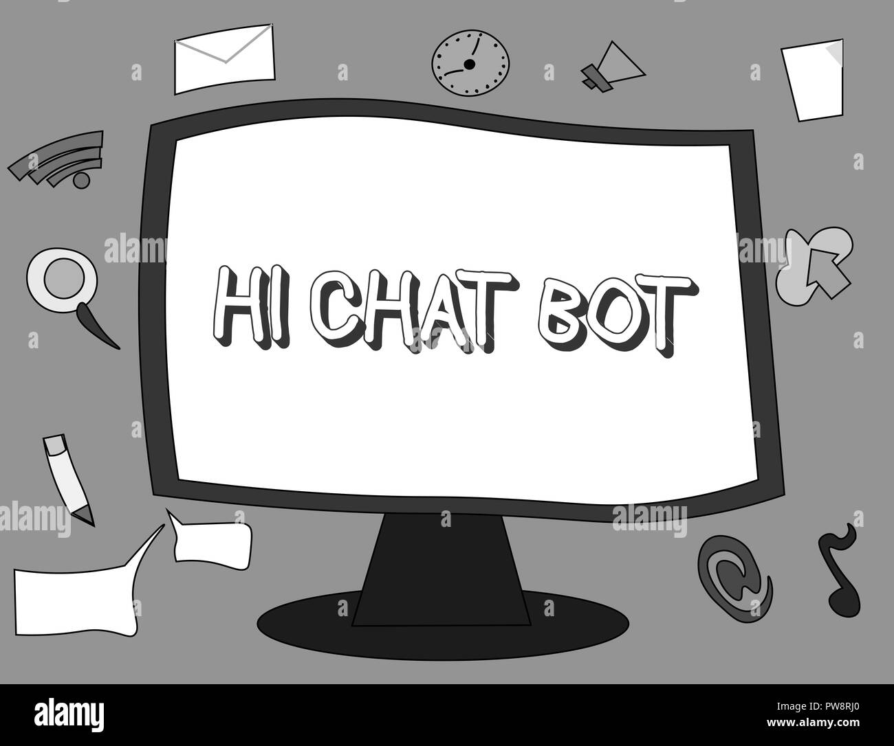 Artificial intelligence robots Black and White Stock Photos & Images ...