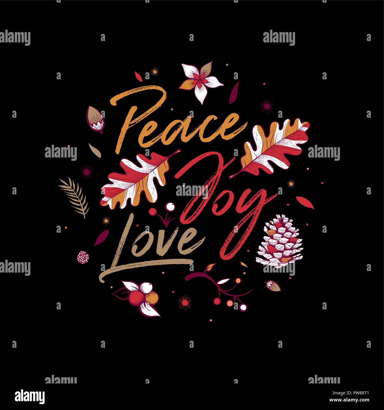Joy Love Peace Stock Vector Images Alamy
