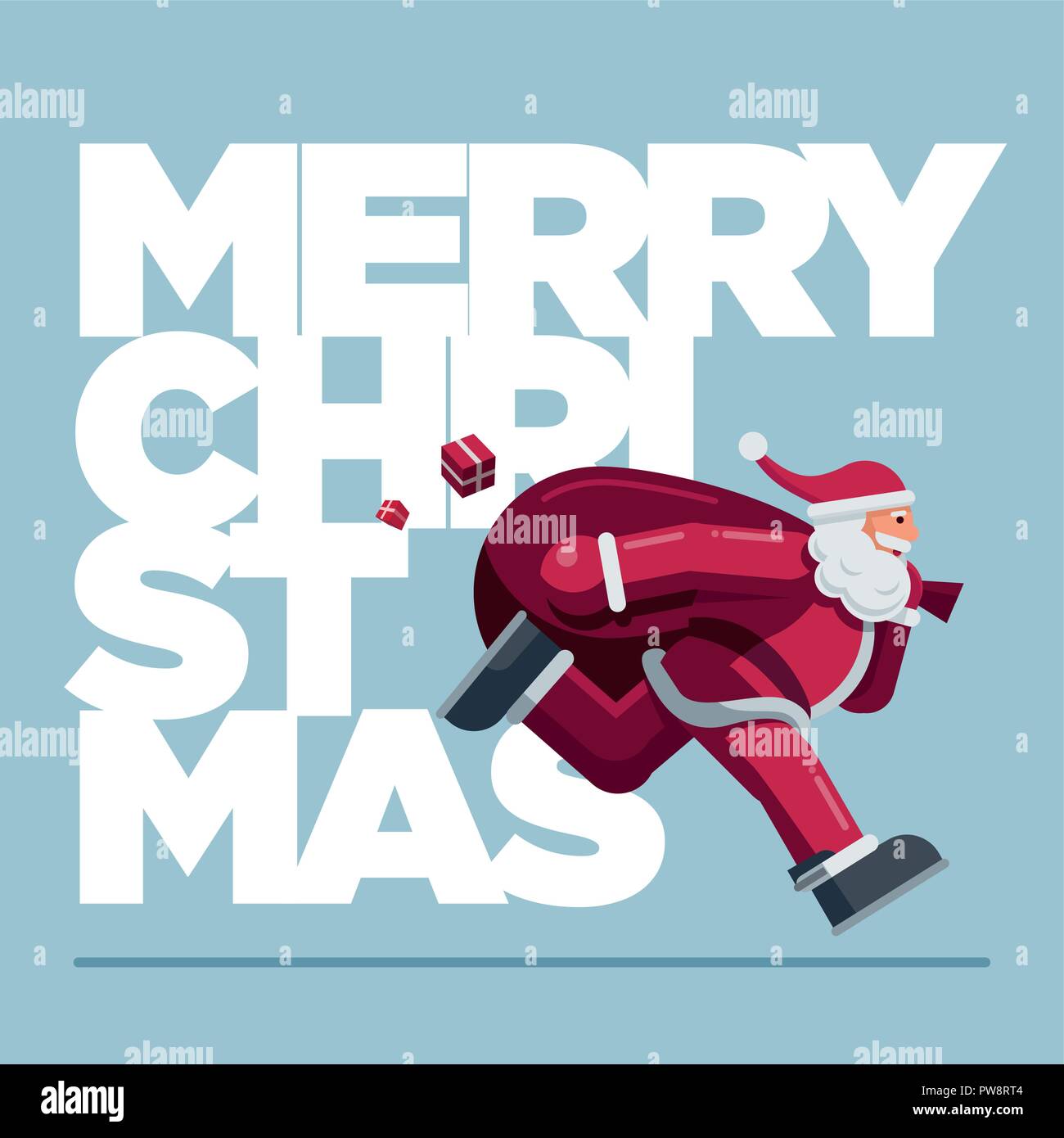 Vector Christmas design with Santa Claus illustration. Best for ...