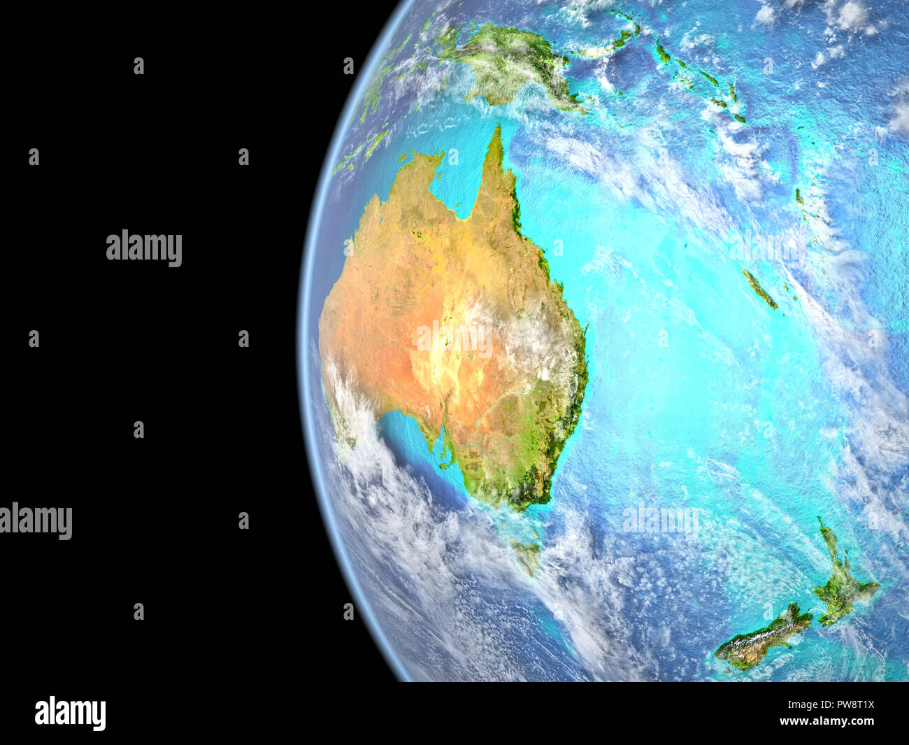 Australia on extremely high detailed beautifully textured 3D model of ...