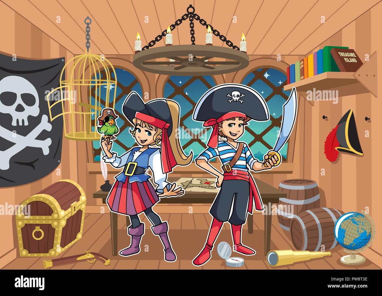 Captain kids Stock Vector Images - Alamy