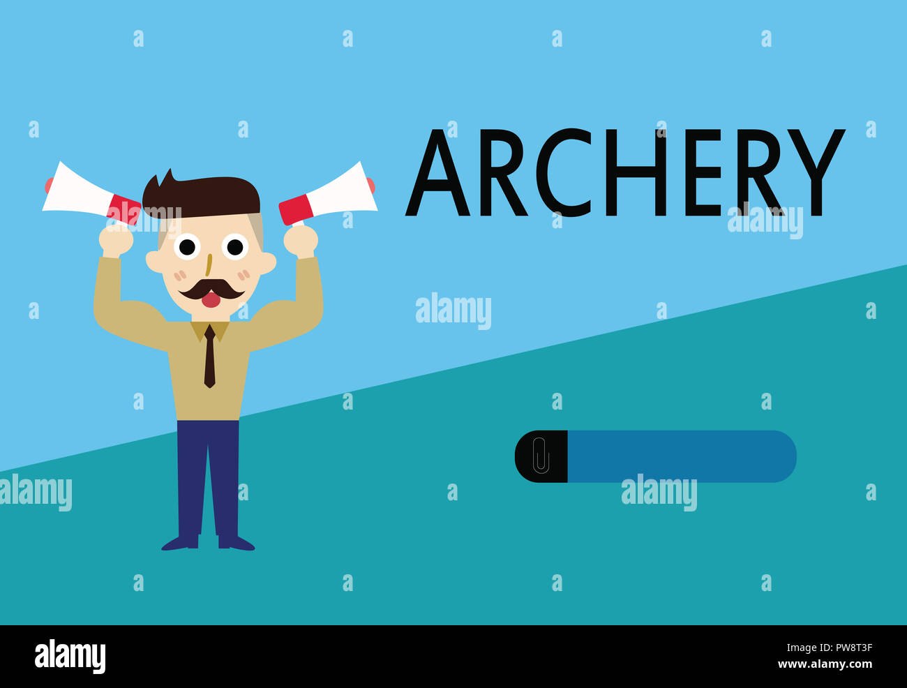 Word writing text Archery. Business concept for Sport shooting with bow ...