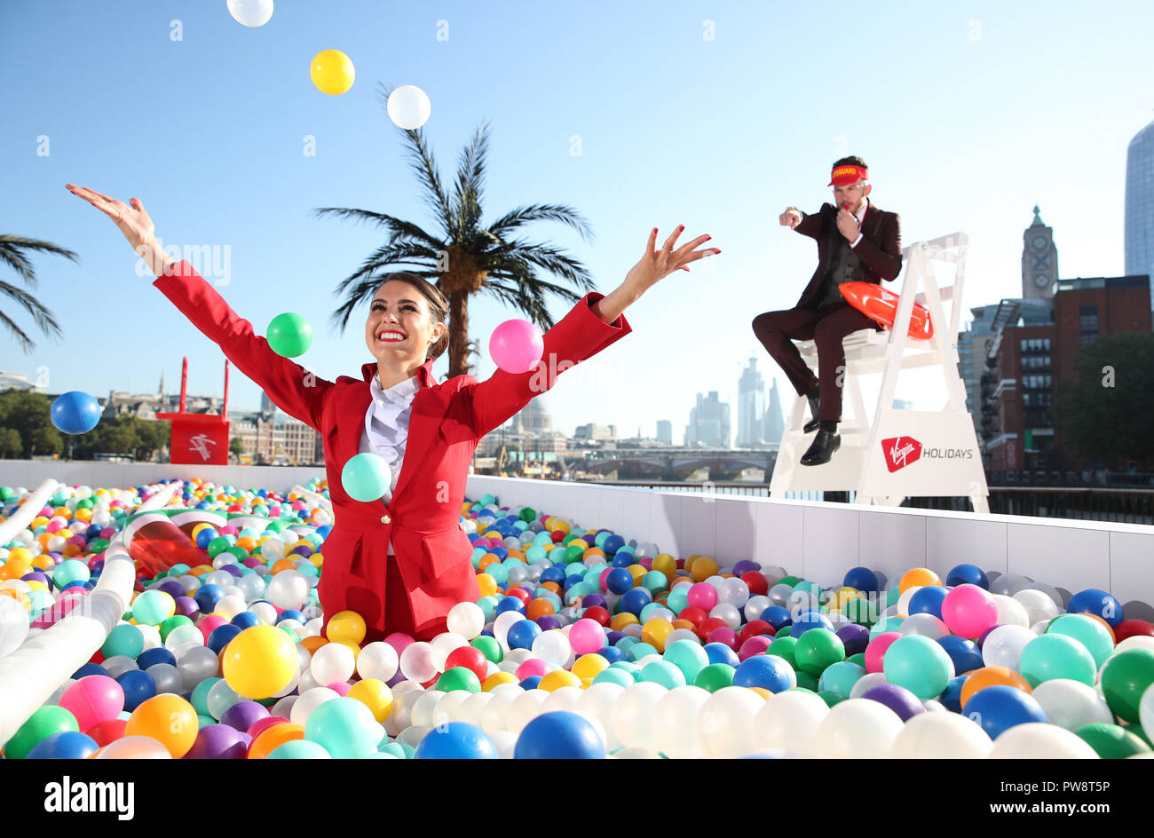 Tom Daley makes a splash in a giant outdoor ball-pit on London’s ...