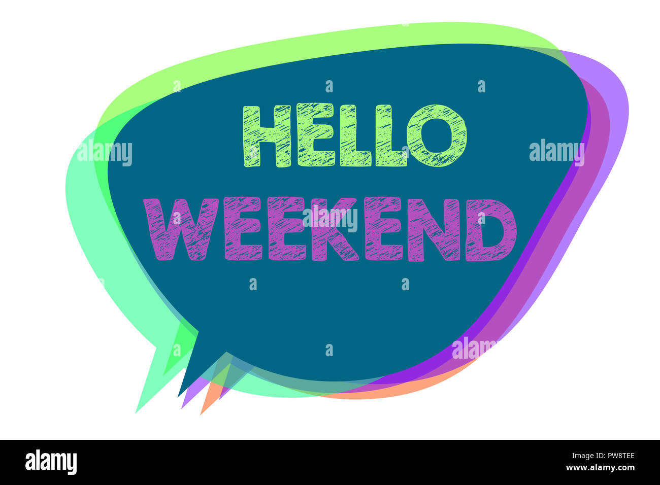 Text sign showing Hello Weekend. Conceptual photo Getaway Adventure ...