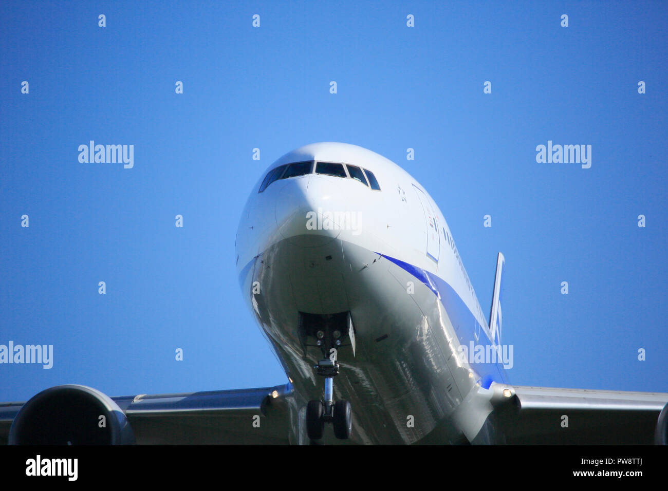 Airplane at Itami Airport Stock Photo - Alamy