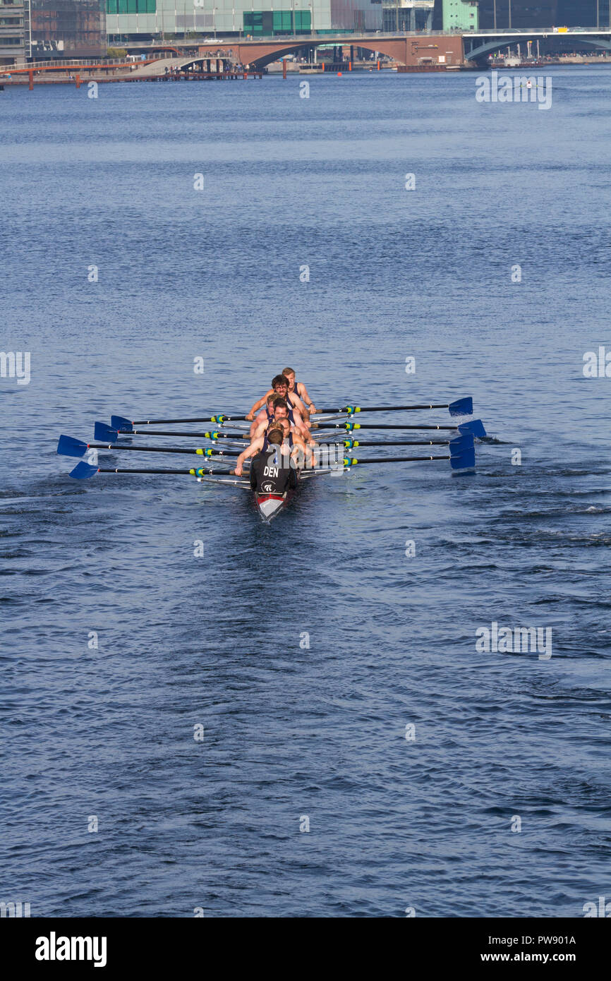 Copenhagen, Denmark, 13th October, 2018. A team from Aalborg University ...