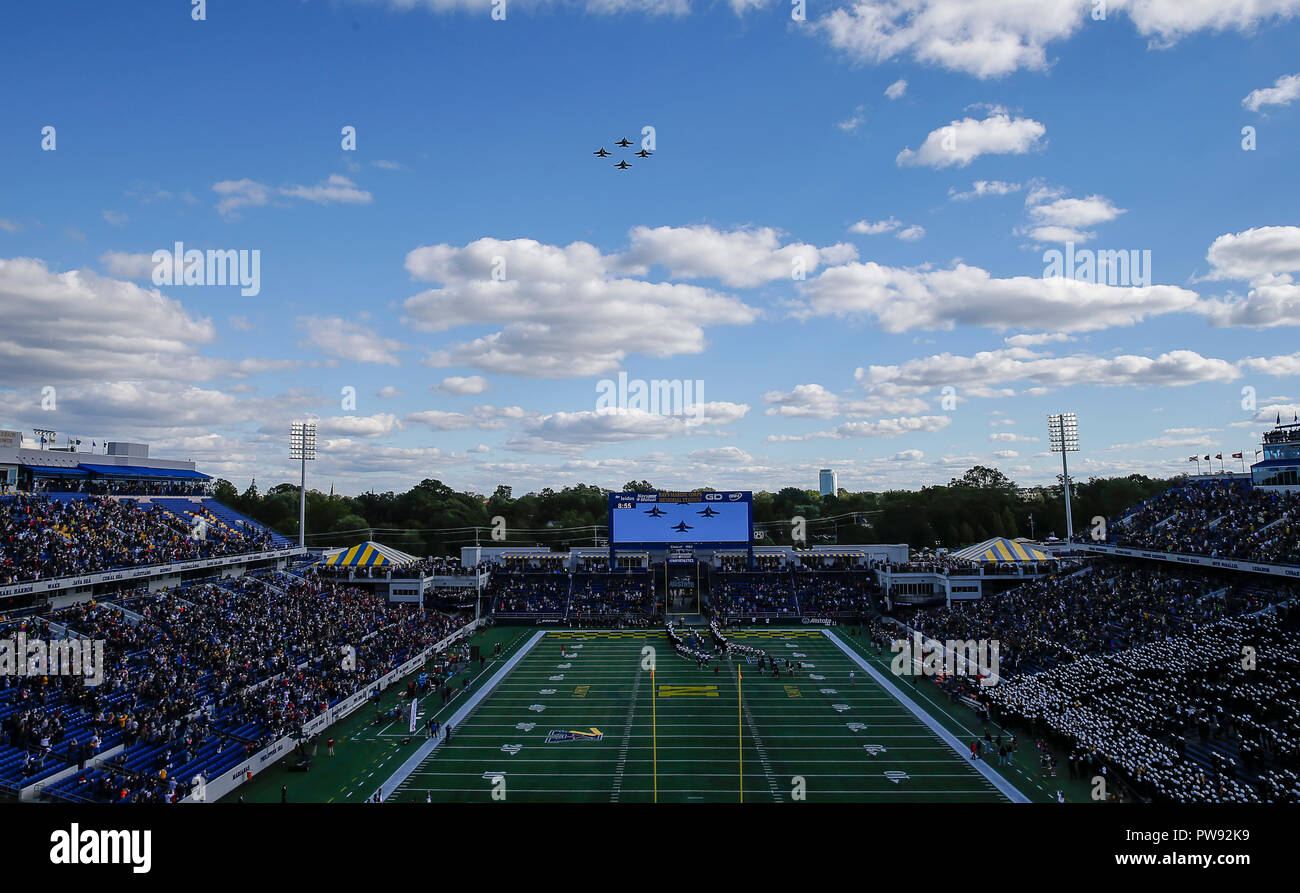 Annapolis, MD, USA. 13th Oct, 2018. Formation of four F/A-18 Super ...