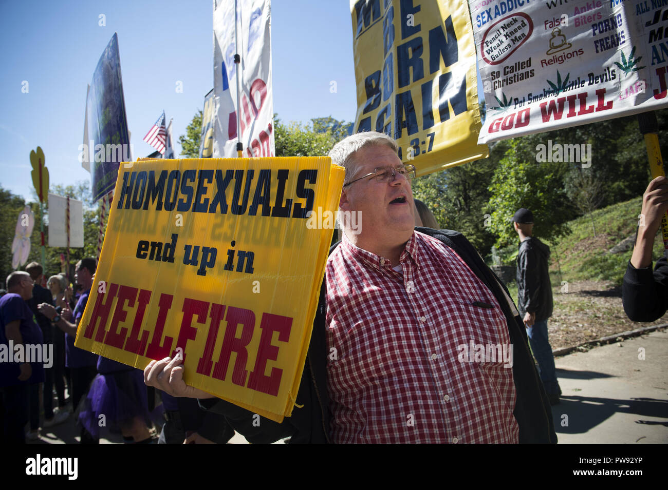 Atlanta, GA, USA. 13th Oct, 2018. Transgender community marches through ...