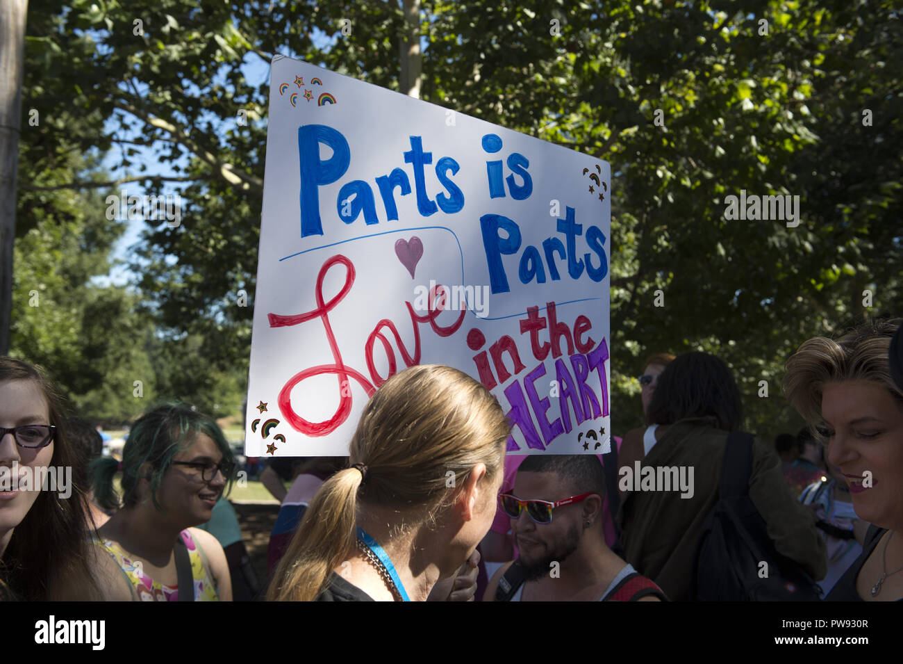 Atlanta, GA, USA. 13th Oct, 2018. Transgender community marches through ...