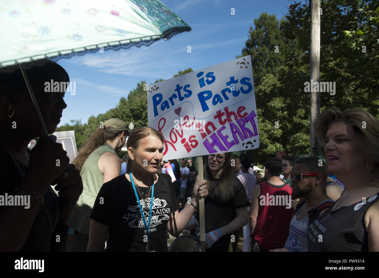 Atlanta, GA, USA. 13th Oct, 2018. Transgender community marches through ...