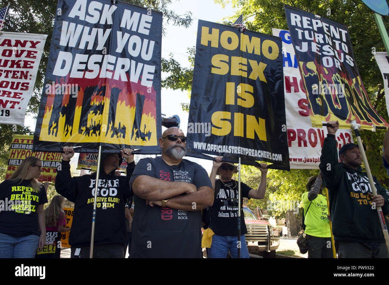 Atlanta, GA, USA. 13th Oct, 2018. Transgender community marches through ...