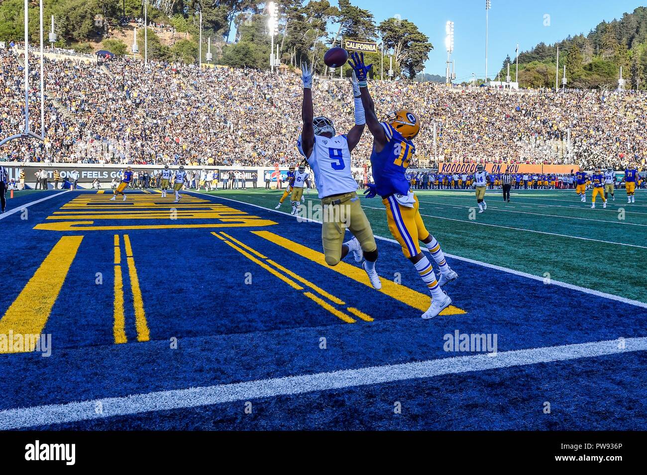 Berkeley, California, USA. 13th Oct, 2018. UCLA Bruins defensive back ...