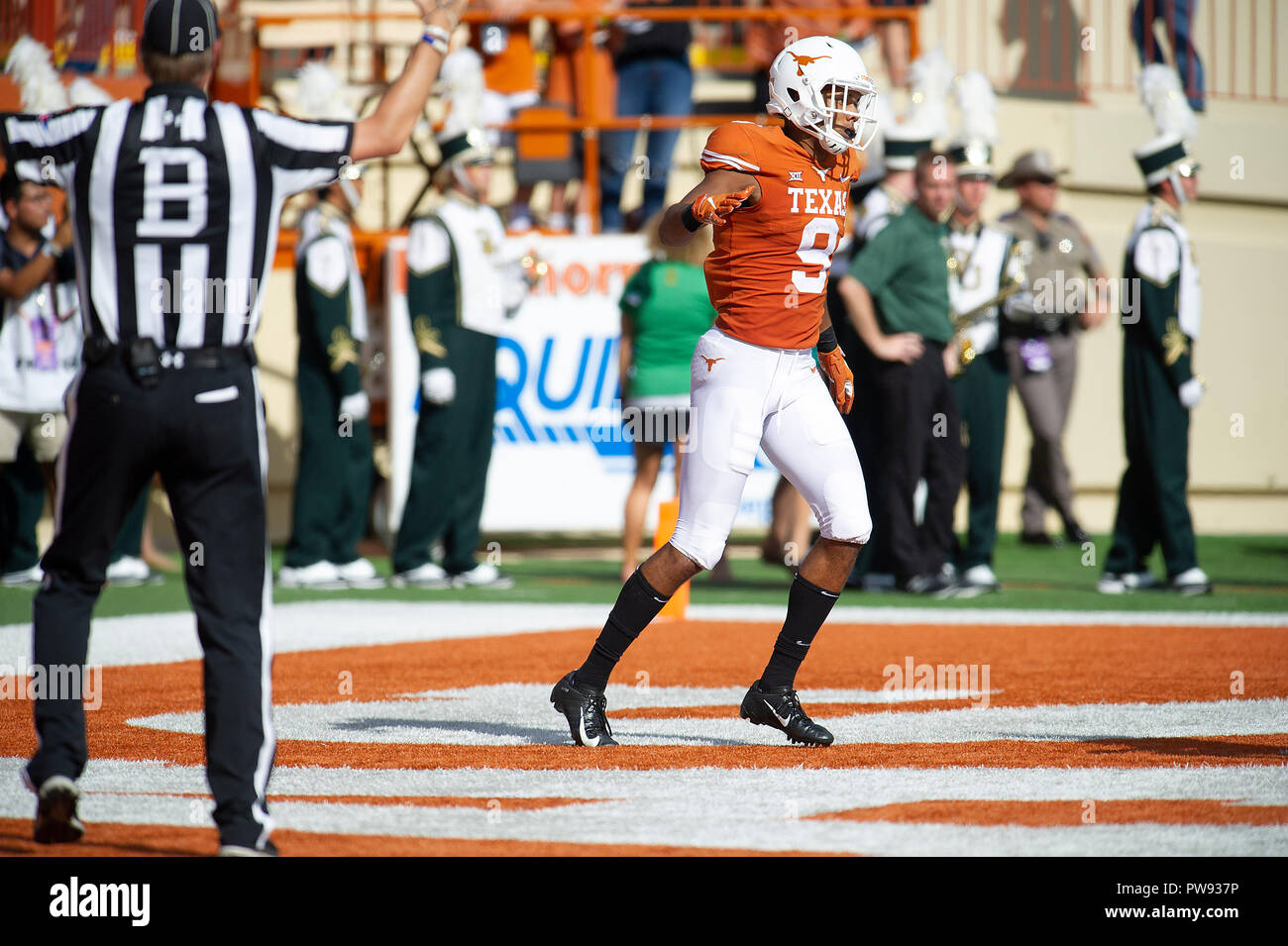 Austin, TX, USA. 13th Oct, 2018. Texas Longhorns Collin Johnson #09 in ...