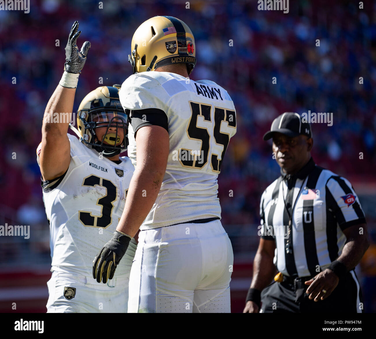 Santa Clara, California, USA. 13th Oct, 2018. Army Black Knights ...
