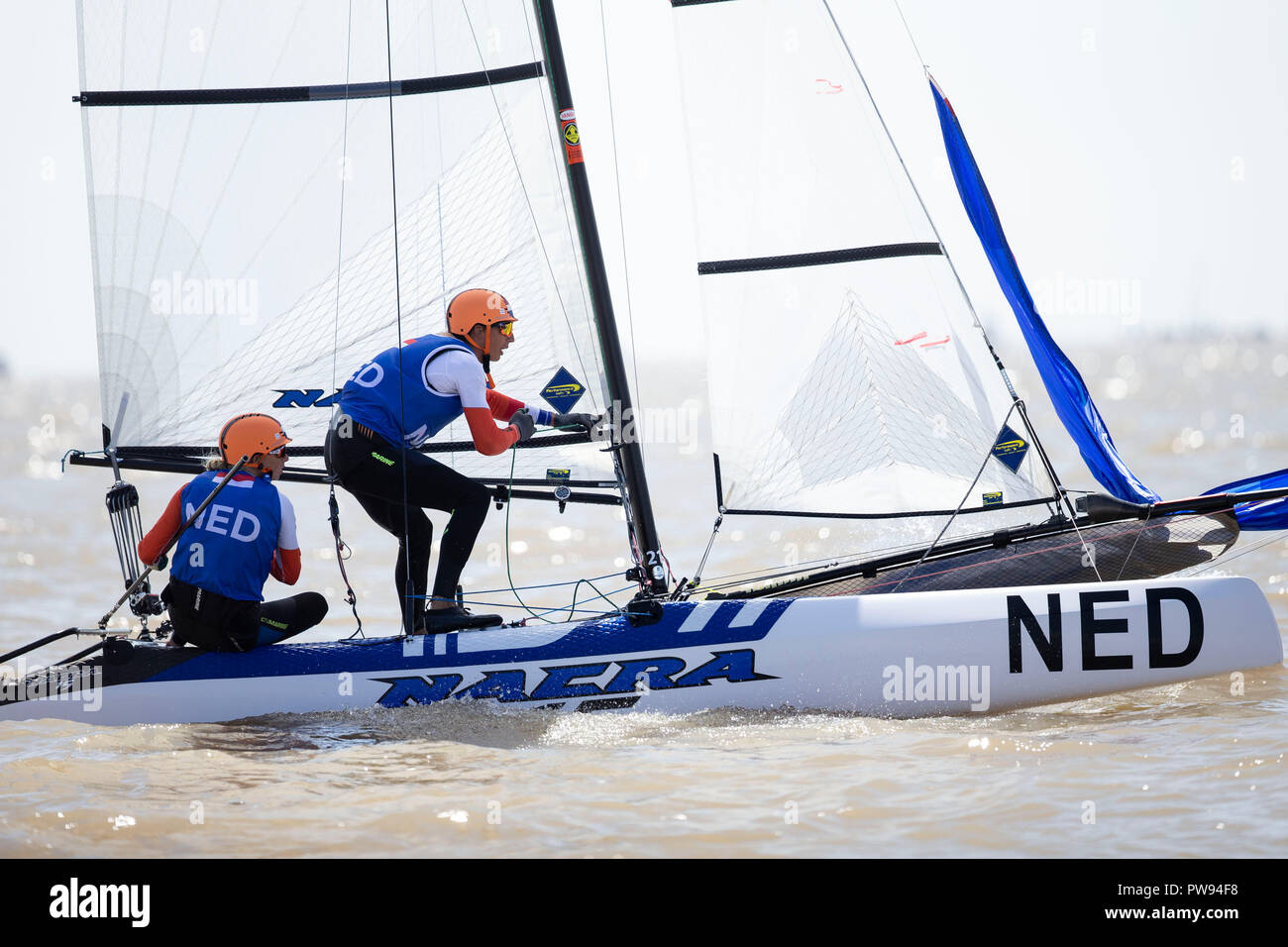 Buenos Aires. 13th Oct, 2018. Laila van der Meer (L)/Bjarne Bouwer of ...