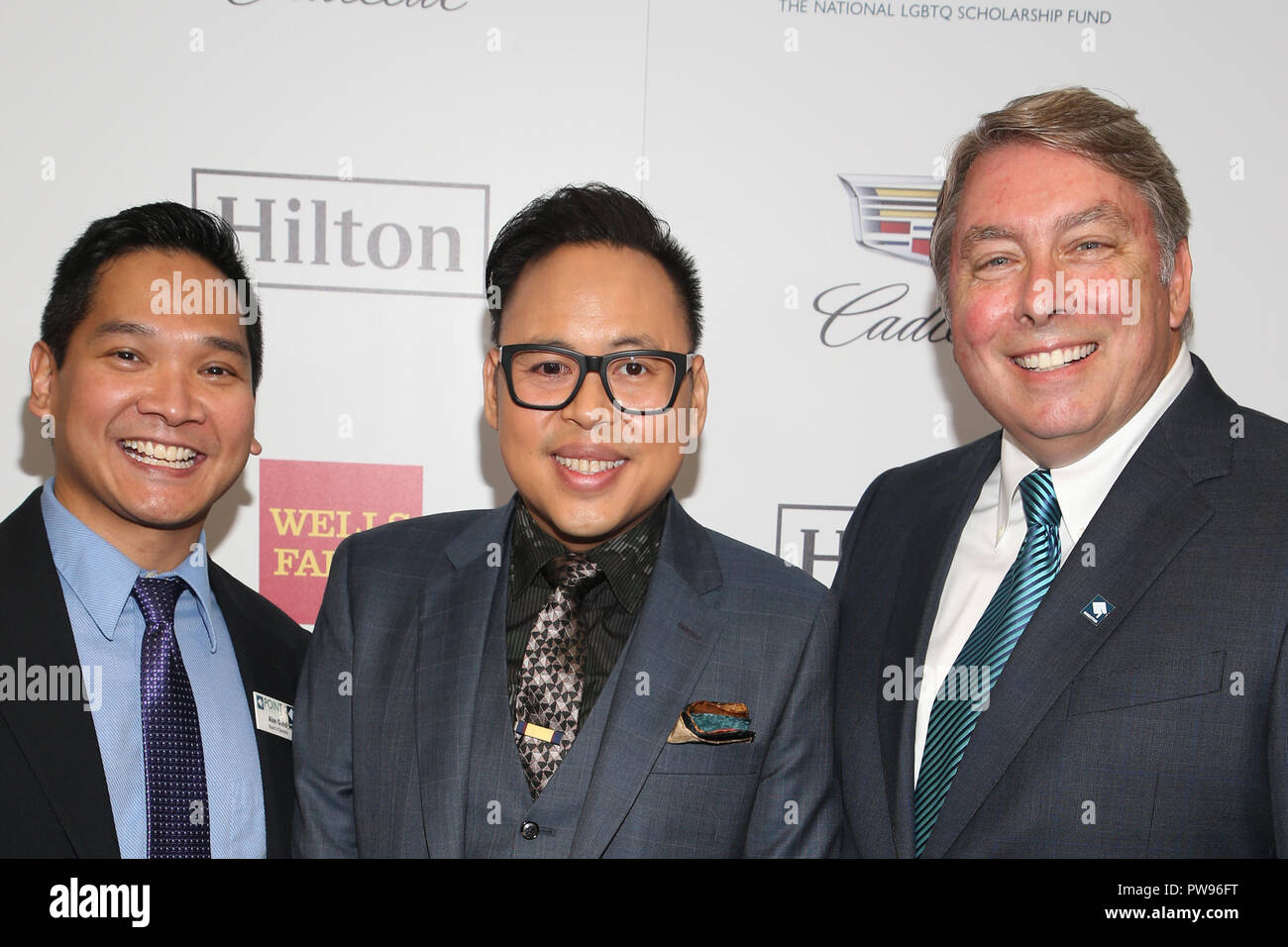 Beverly Hills, Ca. 13th Oct, 2018. Alan Guno, Nico Santos, James ...