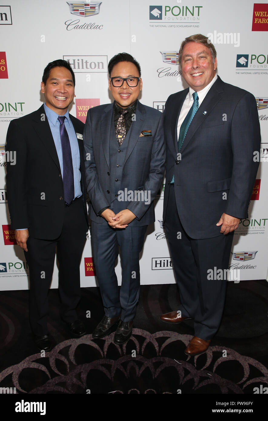 Beverly Hills, Ca. 13th Oct, 2018. Alan Guno, Nico Santos, James ...