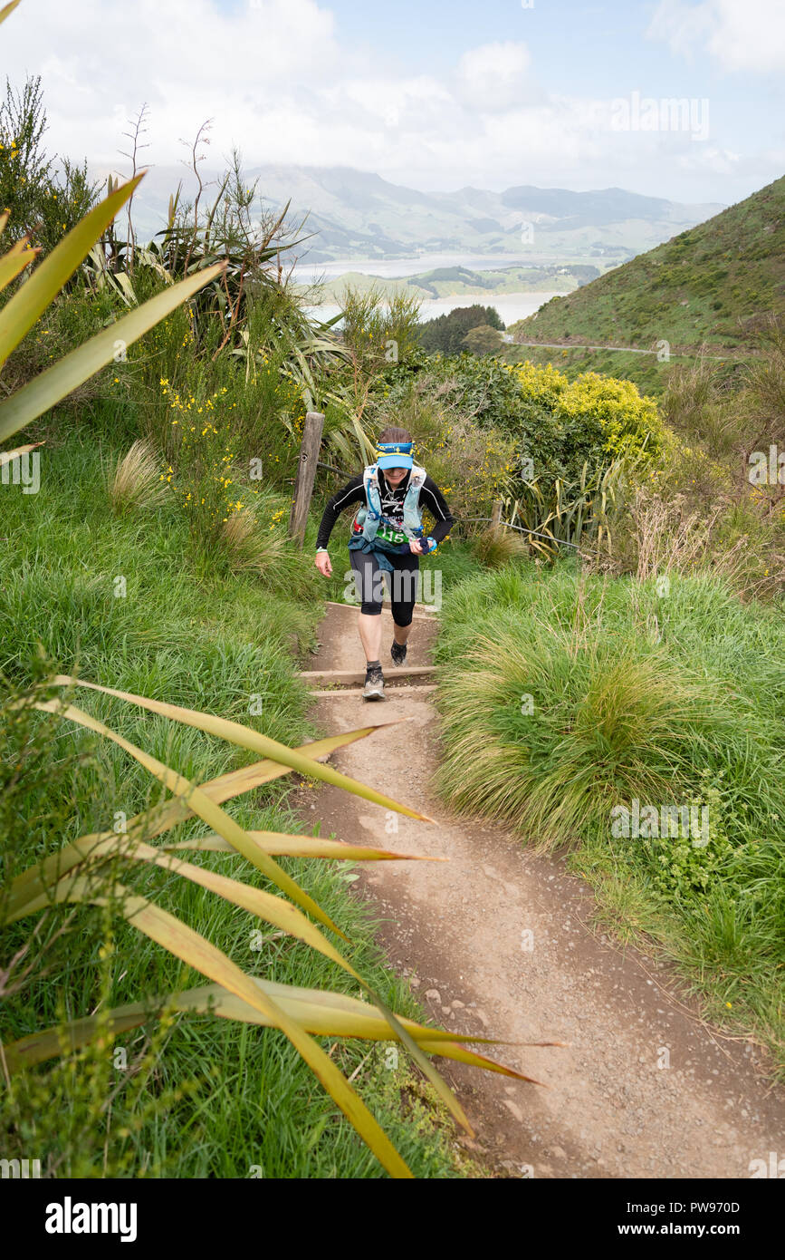Crater Rim Ultra trail running race at Port Hills, Christchurch, New ...