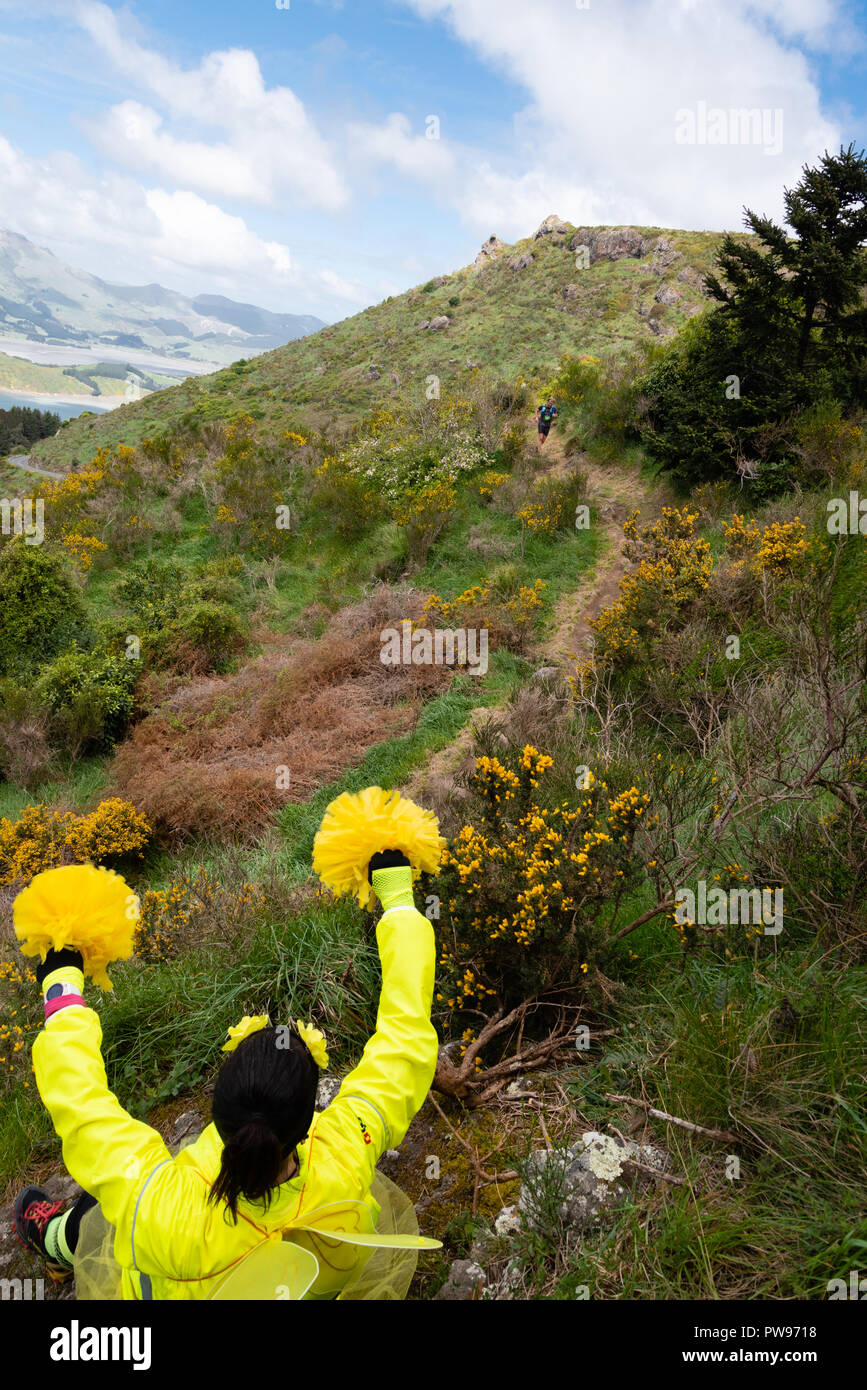 Crater Rim Ultra trail running race at Port Hills, Christchurch, New ...