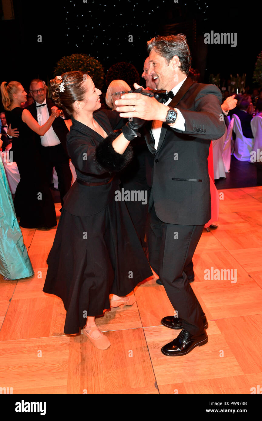 Patrick Dempsey and Anna, dancer of Leipzig ballet, dancing during the ...
