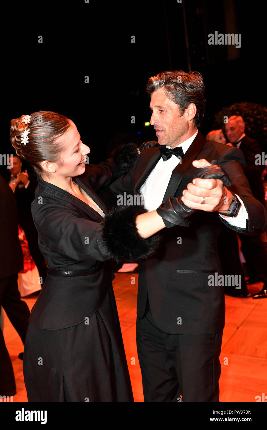 Patrick Dempsey and Anna, dancer of Leipzig ballet, dancing during the ...