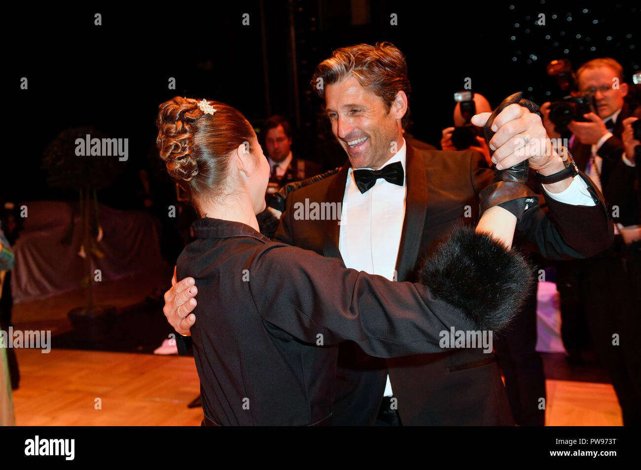Patrick Dempsey and Anna, dancer of Leipzig ballet, dancing during the ...