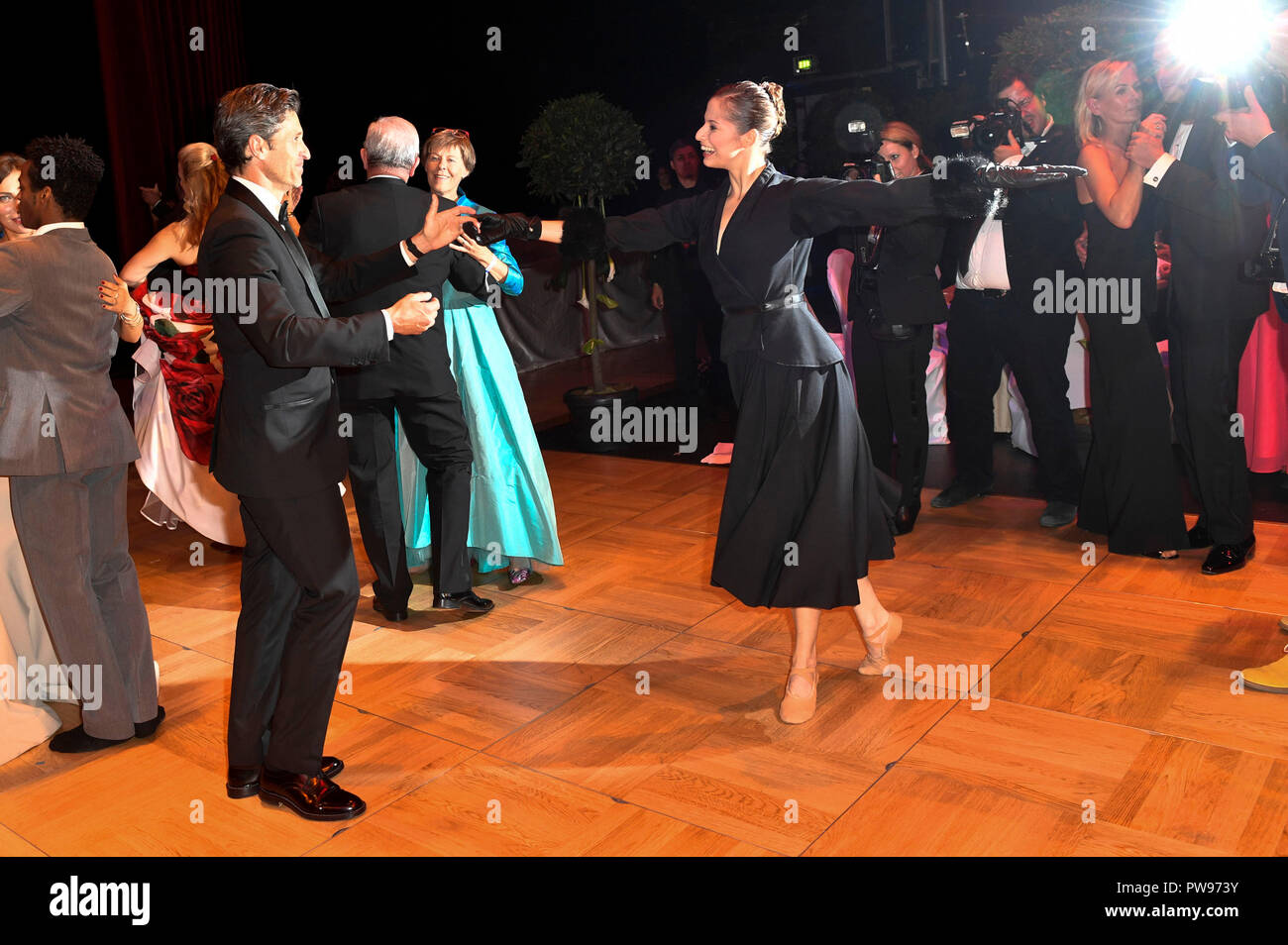 Patrick Dempsey and Anna, dancer of Leipzig ballet, dancing during the ...