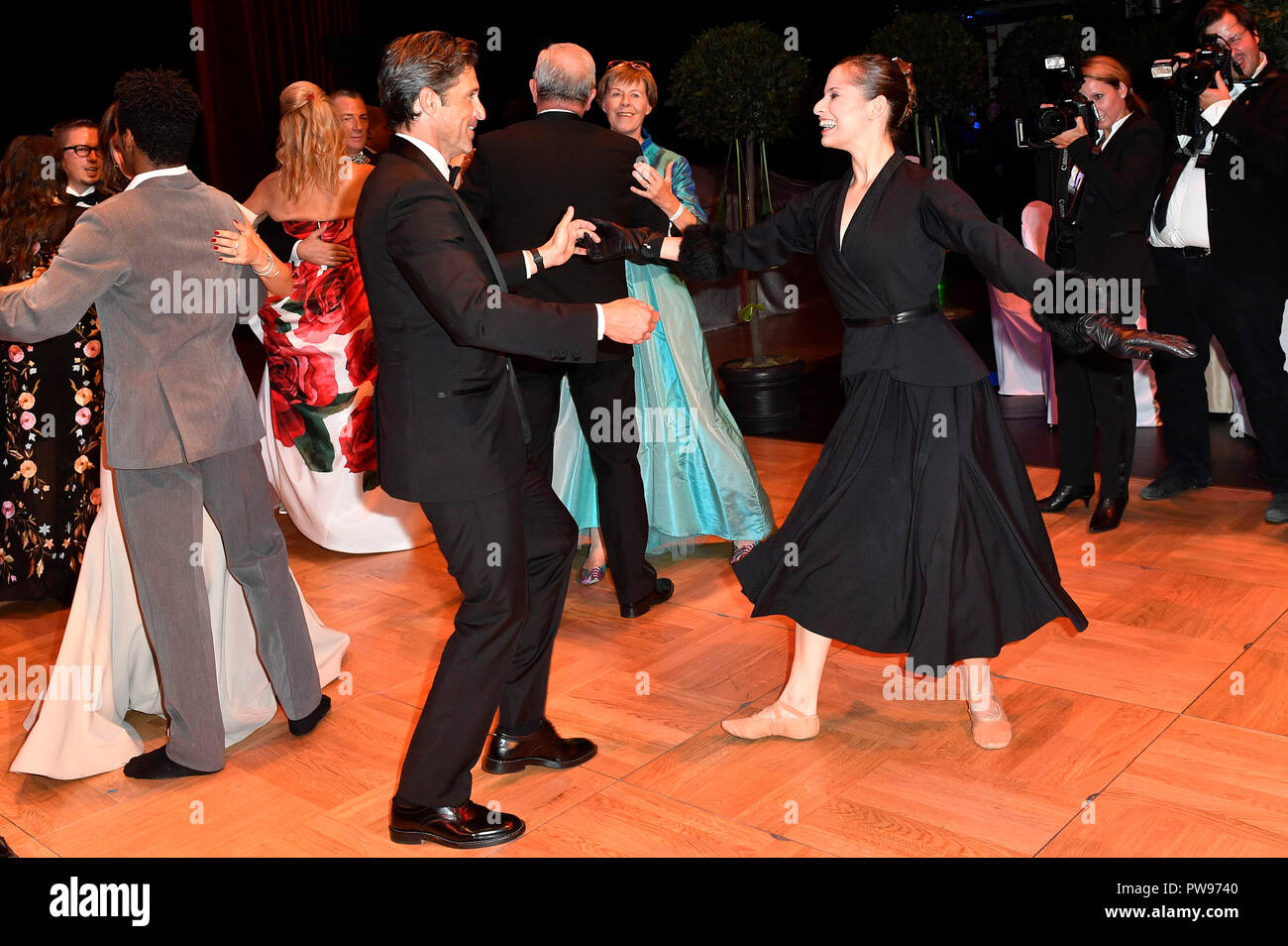 Patrick Dempsey and Anna, dancer of Leipzig ballet, dancing during the ...