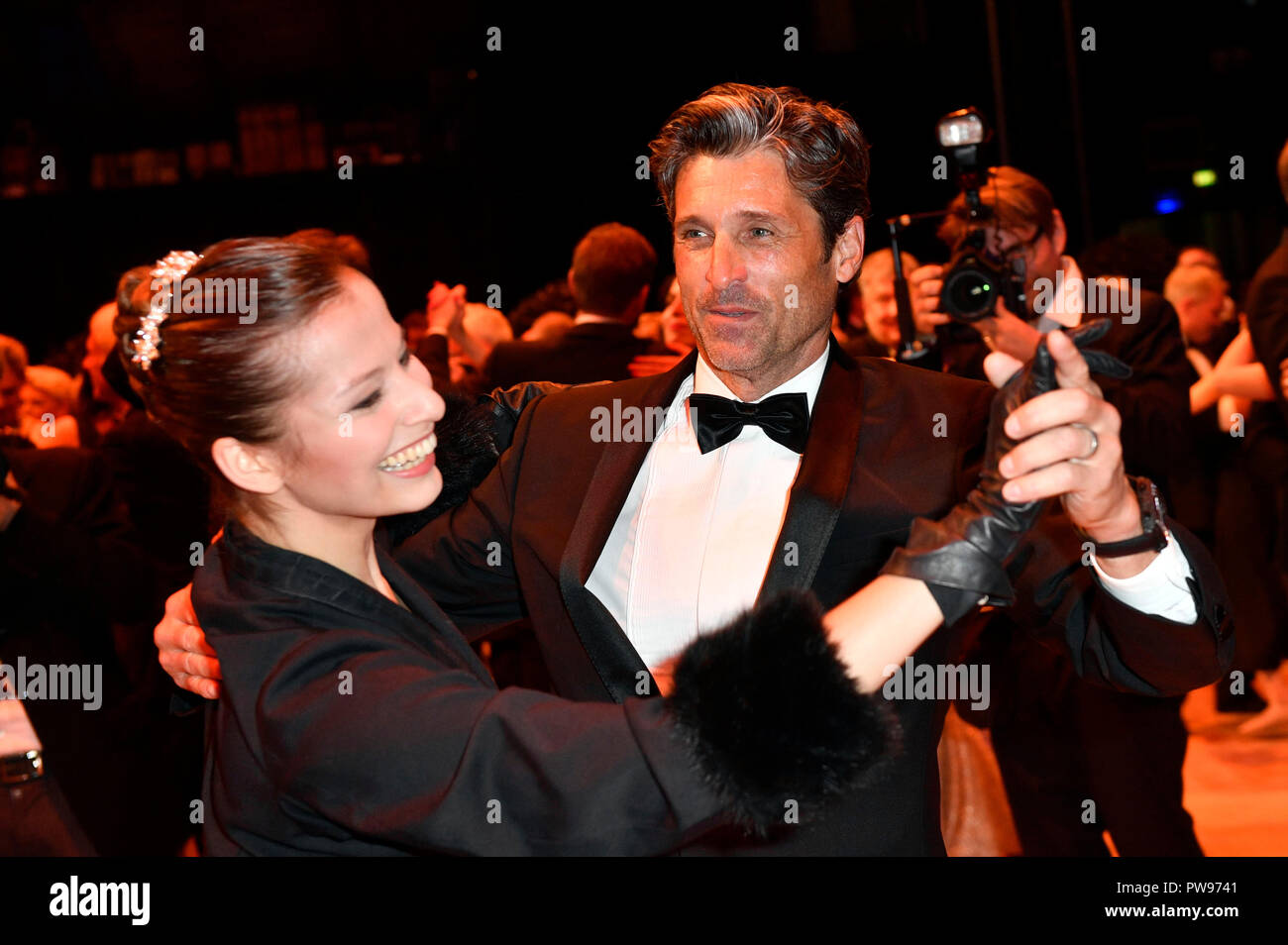 Patrick Dempsey and Anna, dancer of Leipzig ballet, dancing during the ...