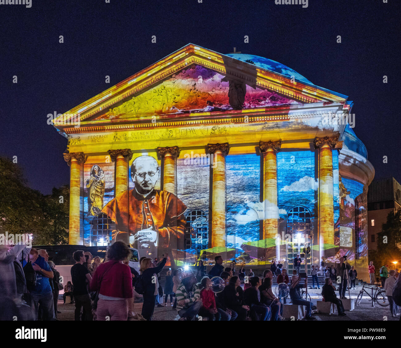 International light artists light up berlin landmarks hi-res stock ...