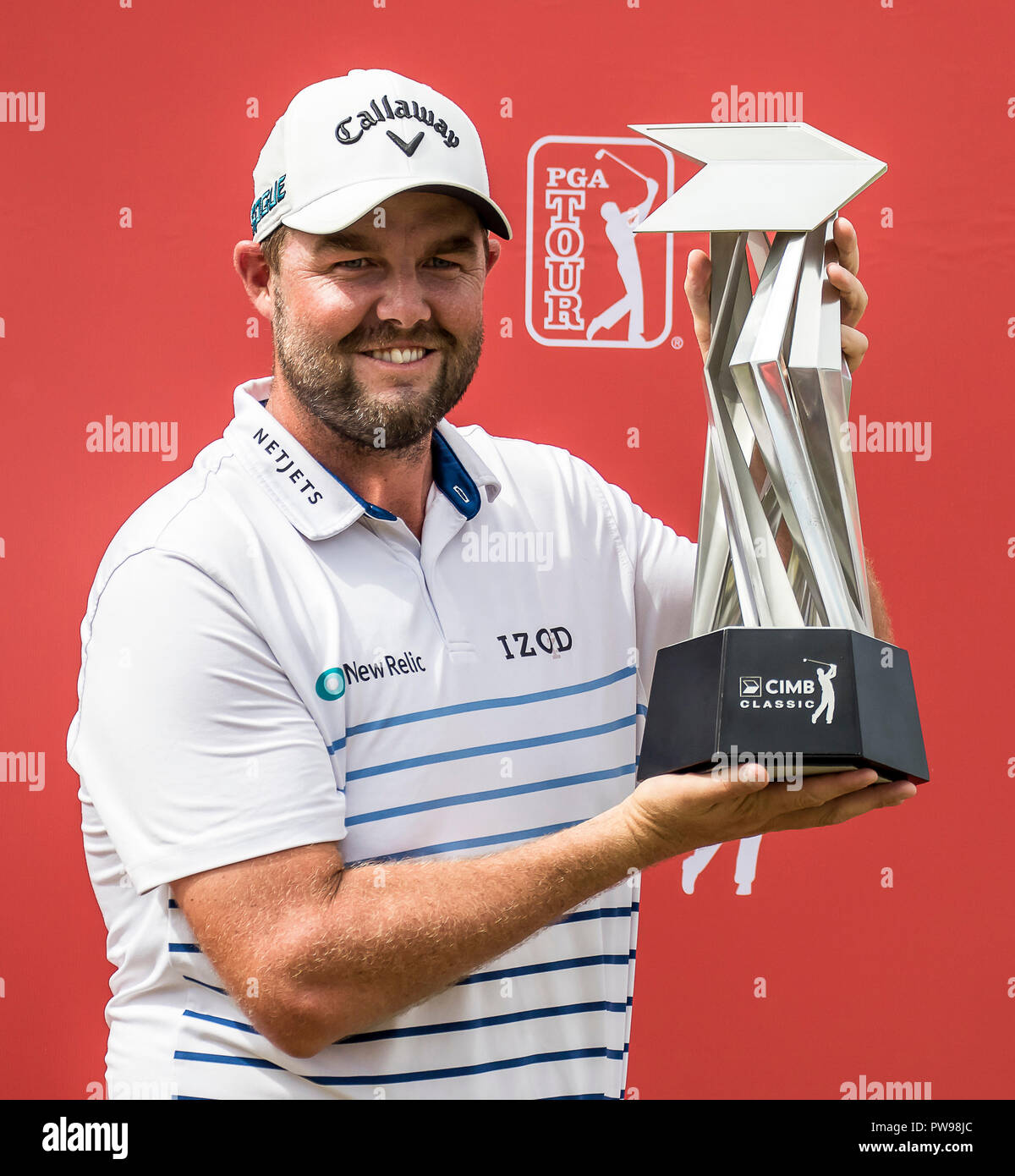 Kuala Lumpur, Malaysia. 14th October, 2018. Australian Marc Leishman wins the PGA CIMB Classic ...