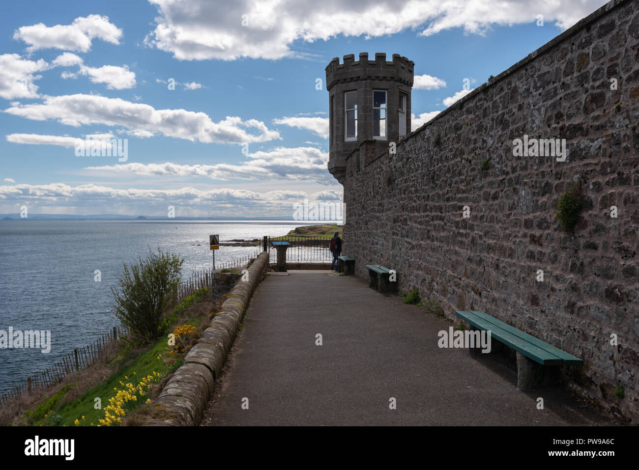 Sundial, Coastal Path Crail, East Neuk, Fife, Scotland, UK Stock Photo ...