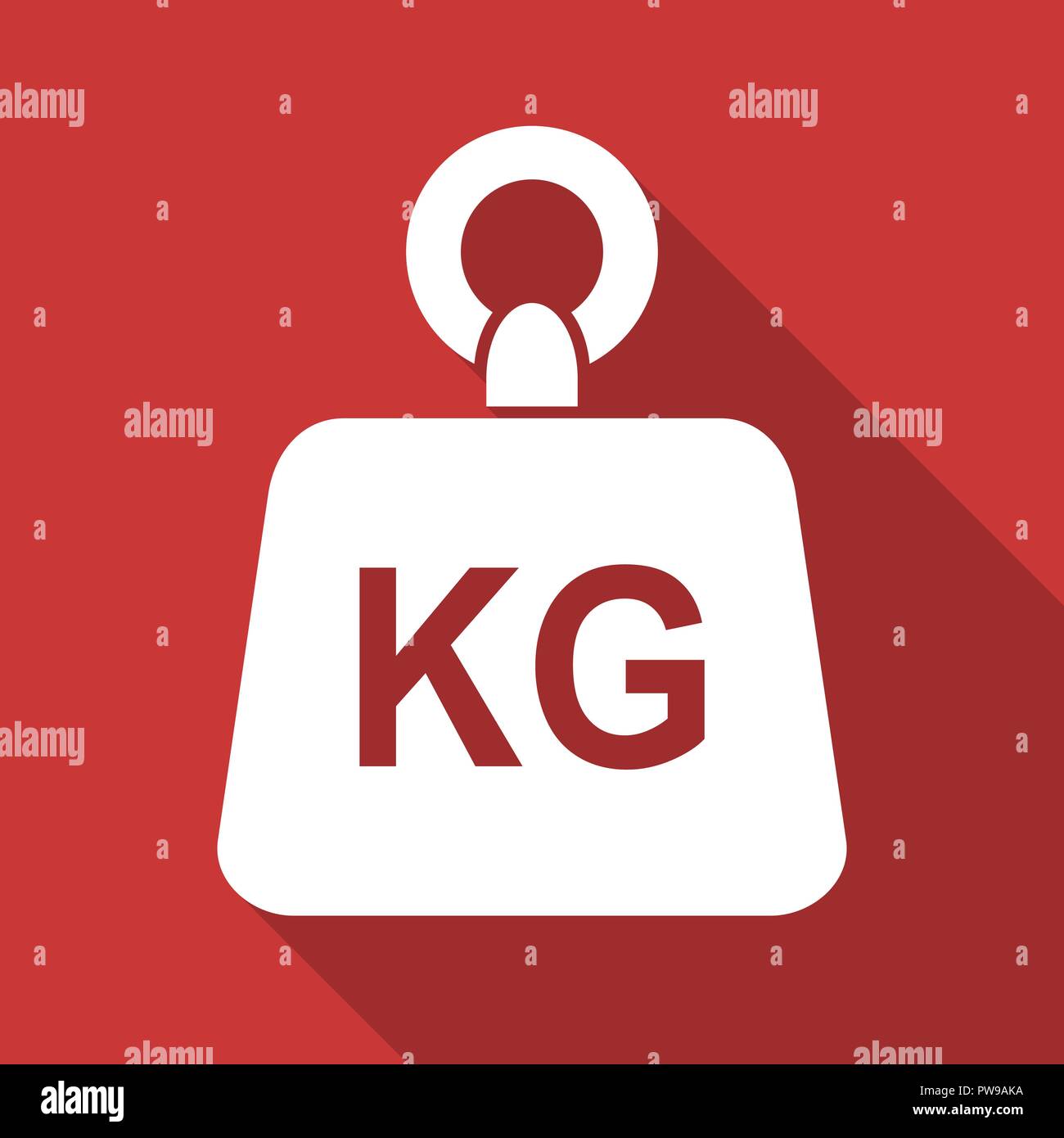 Flat design weight kg kilogram vector icon Stock Vector Image & Art - Alamy