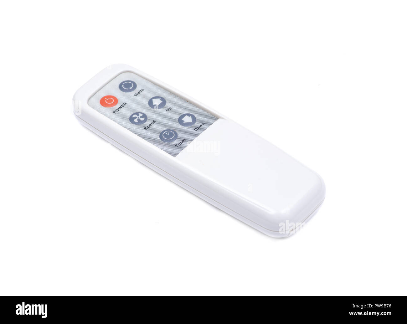 Portable fan's remote control isolated on white background Stock Photo ...