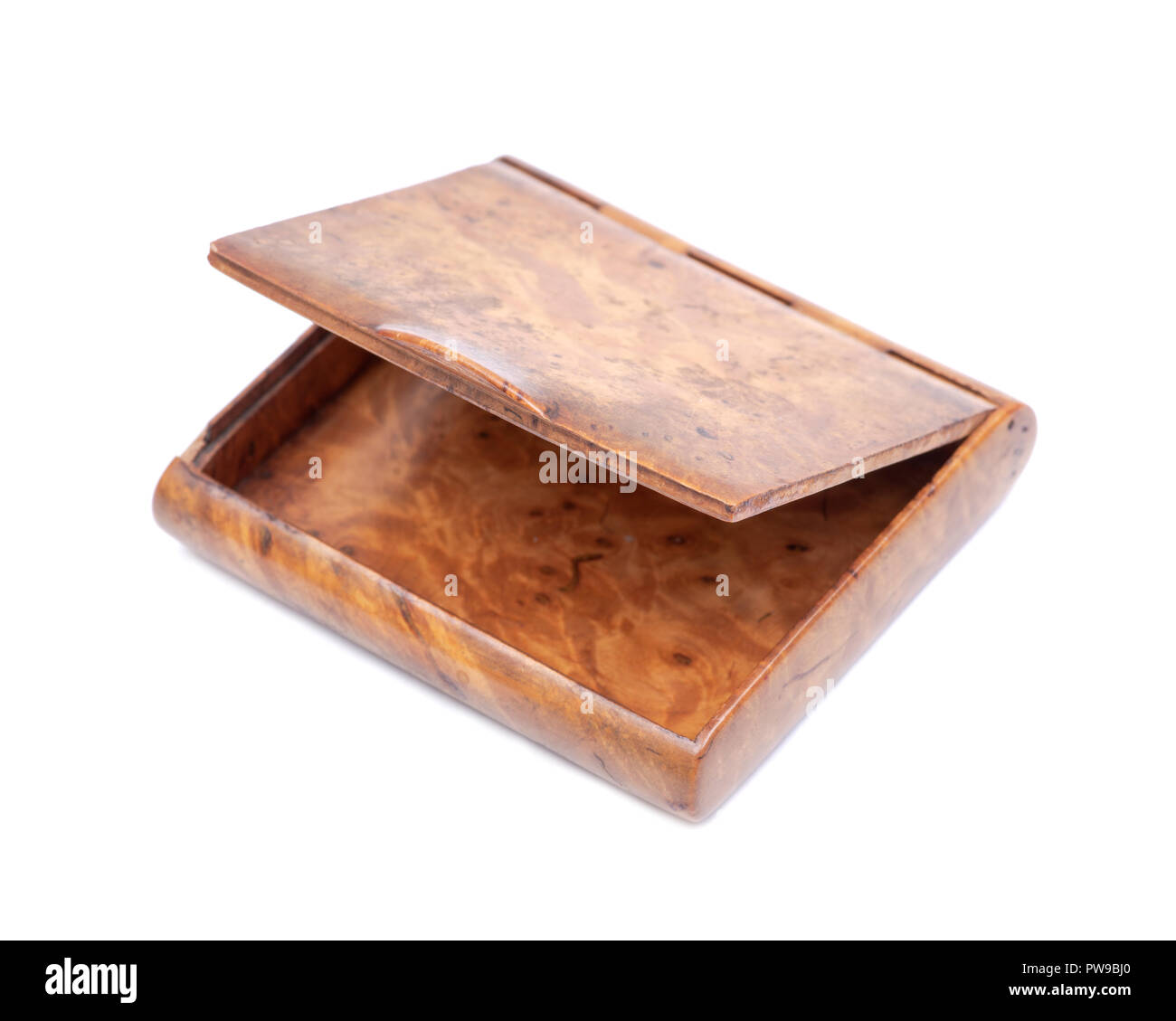 Open wooden vintage jewelry box isolated on white background Stock ...