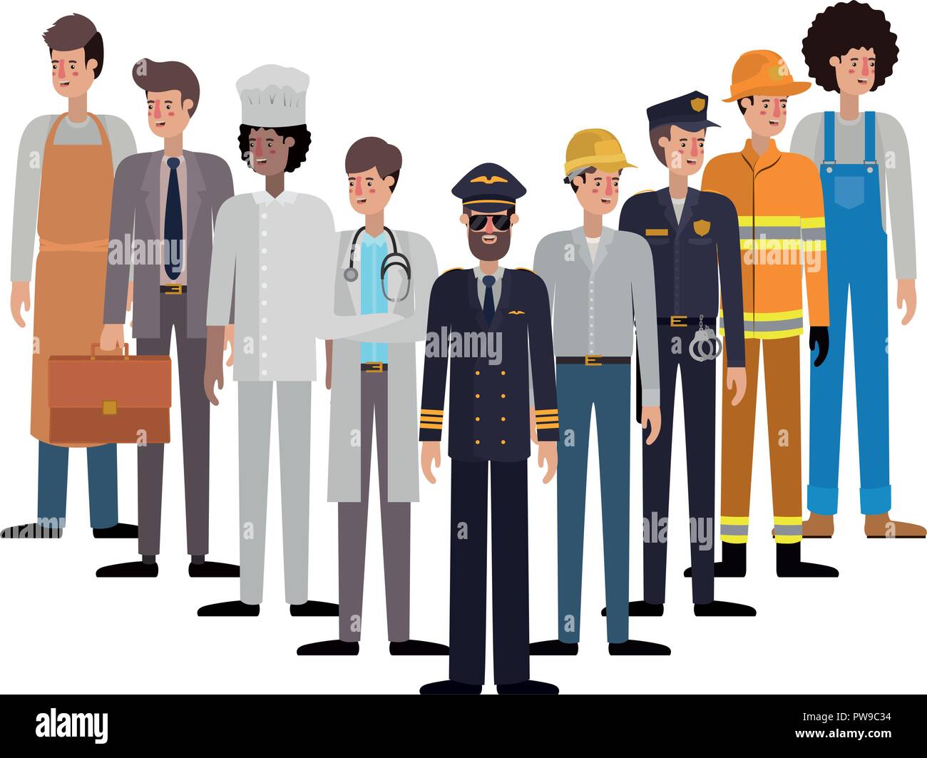 group of professionals avatar character Stock Vector Image & Art - Alamy