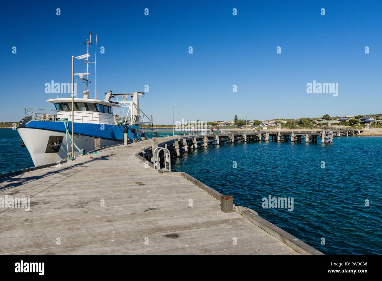 Trawler tied up to Venus Bay Jetty South Australia Stock Photo - Alamy