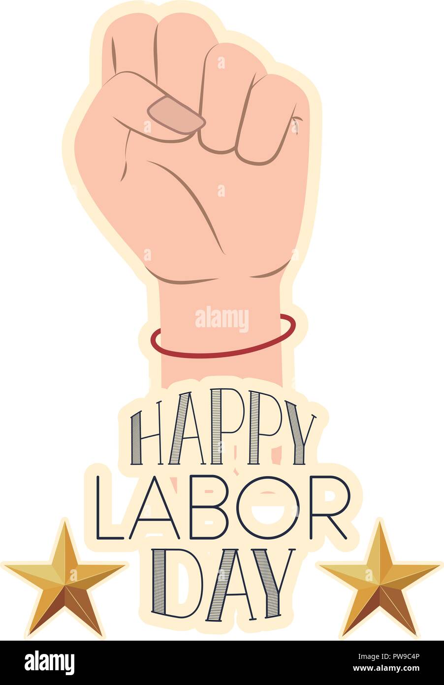 happy work day with hand isolated icon Stock Vector Image & Art - Alamy