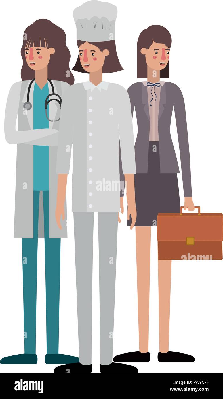 group of professionals avatar character Stock Vector Image & Art - Alamy