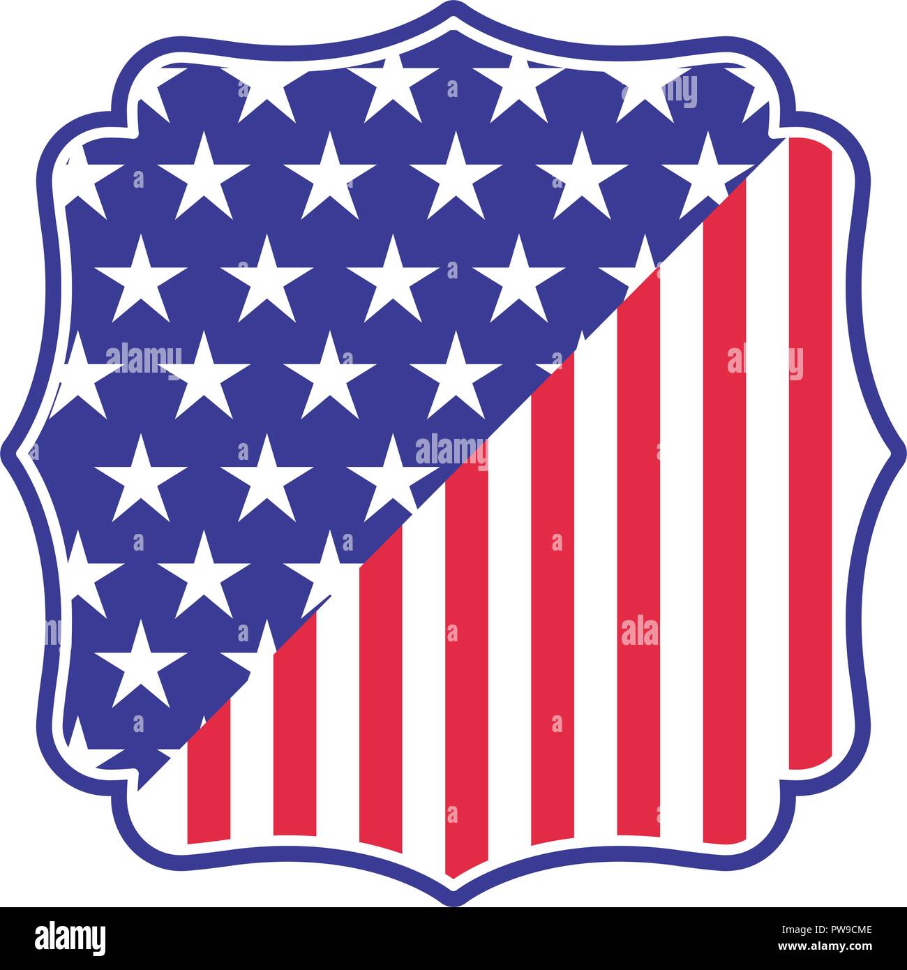 american shield isolated icon Stock Vector Image & Art - Alamy