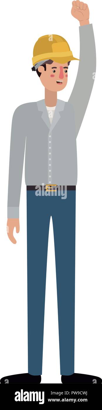 Build young male engineer Stock Vector Images - Alamy
